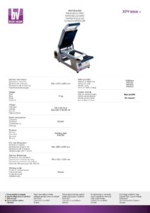 BVA – XPRESS PLUS DATA SHEET | Empacado al vacío - Besser Vacuum